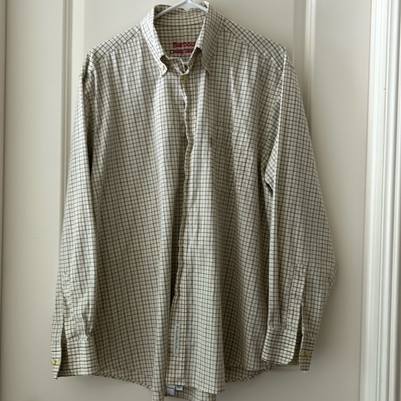 Barbour | Shirts | Barbour Mens Original County Tattersall Button Down Blue Beige Plaid Size L ...